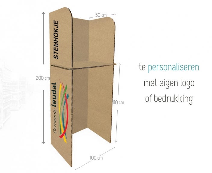 Onbedrukt stemhokje bruin | Rap klaar en geleverd | Holbox Shop Direct