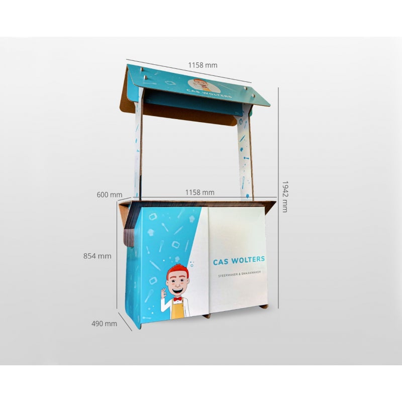 Marktkraam met luifel van karton kopen | Holbox Shop Direct