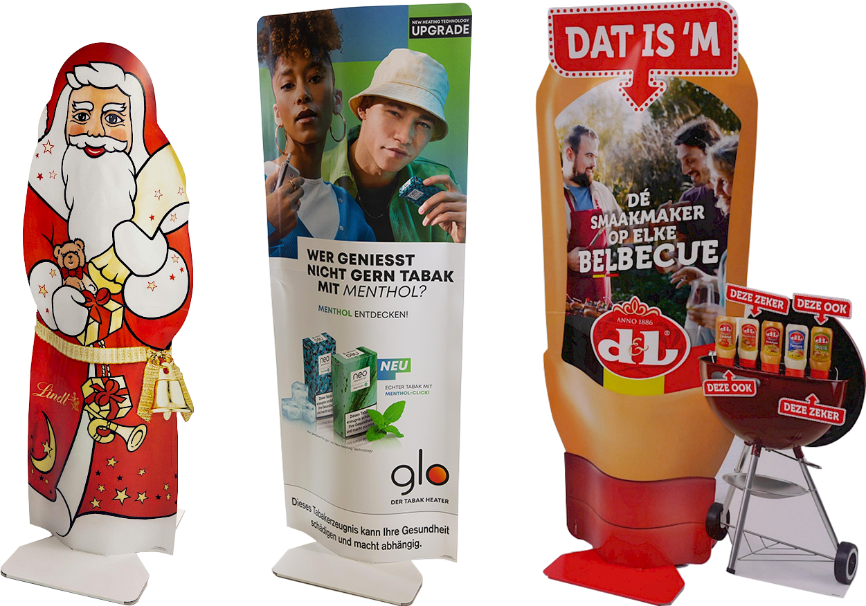 Op maat gemaakte kartonnen contour display | Holbox Shop Direct